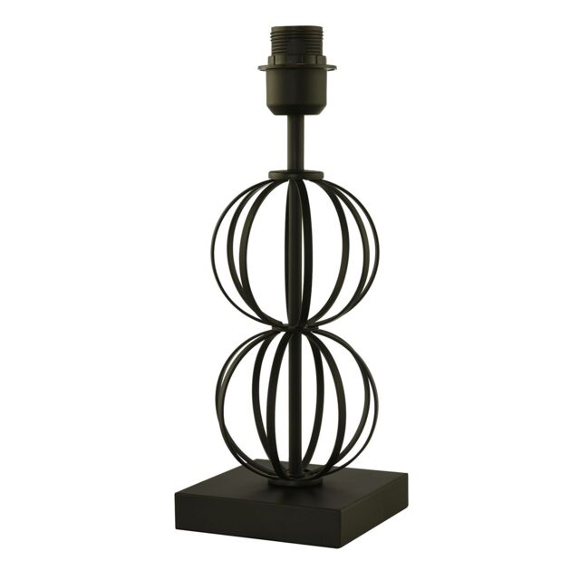 Traditional Classic Black Table Lamp Base with Curving Wire Spheres by ...