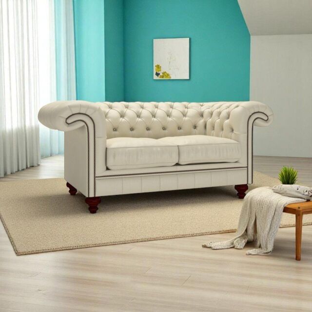 Rochester Vogue Leather Sofa - Vele Brilliant White by Debenhams ...