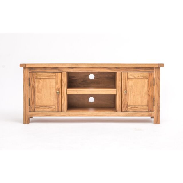Trivento Light Wood 2 Door TV Cabinet Brass Knob by Debenhams ...