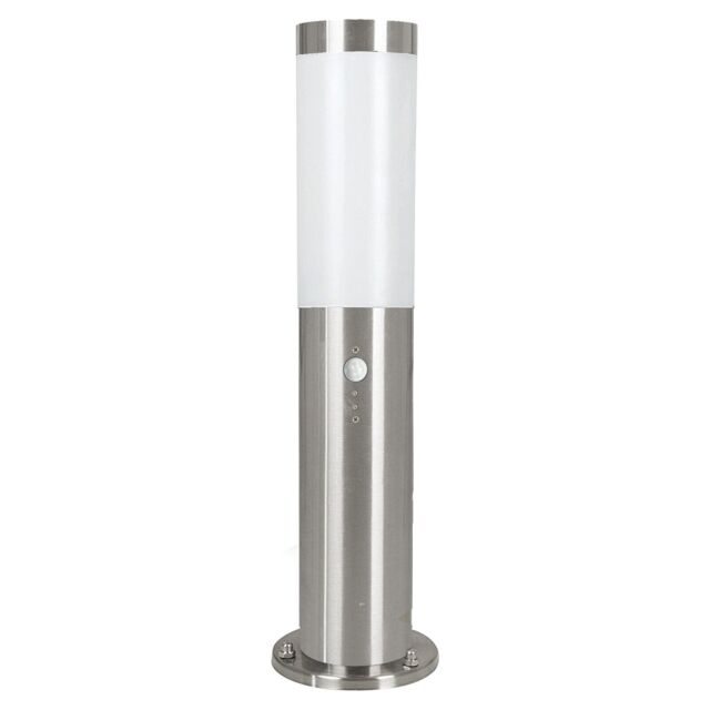 Loops IP44 Outdoor Bollard Light & PIR Sensor Stainless Steel 12W E27 ...