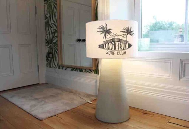 Benjamin Tate Design vintage surfing design ceiling lamp shade in ...