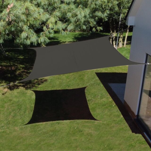 3x2m Rectangle Charcoal Premium Waterproof Sail Shade by Debenhams ...