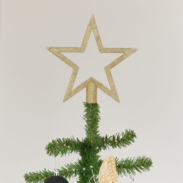 Gold Glitter Star Christmas Tree Topper by Debenhams | ufurnish.com