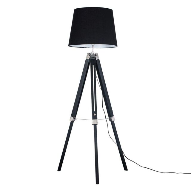 ValueLights Clipper Tripod Black Floor Lamp Base by Debenhams ...