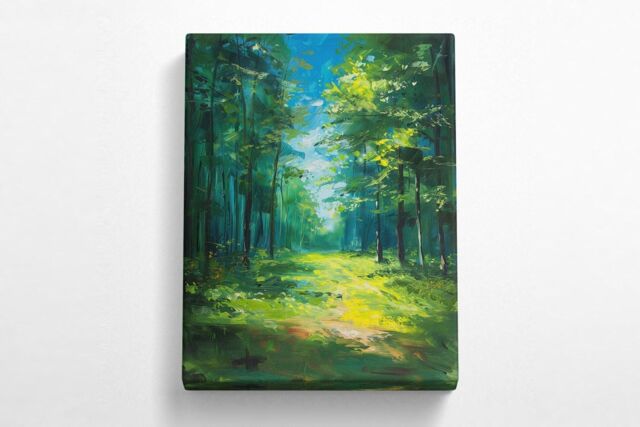 Green And Blue Forest Canvas Print by Debenhams | ufurnish.com