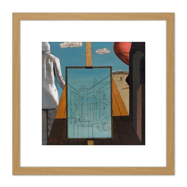 Giorgio de Chirico Double Dream of Spring 8X8 Inch Square Wooden Framed ...