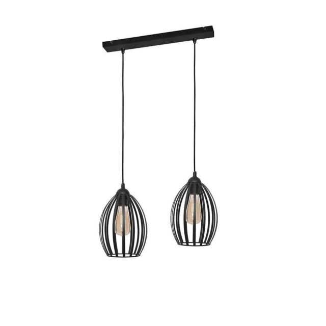 Netlighting Dali Straight Bar Pendant Ceiling Light Black 45cm by ...