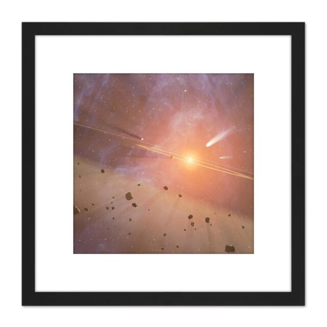 Space NASA Star Epsilon Eridani Asteroids Illustration 8X8 Inch Square ...
