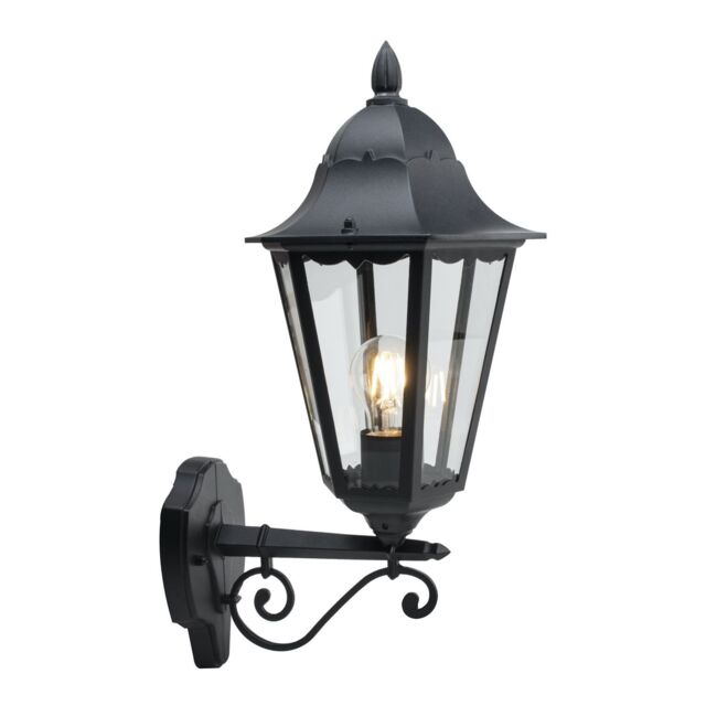 First Choice Lighting Mansfield - Black with Clear Glass Six Sided ...