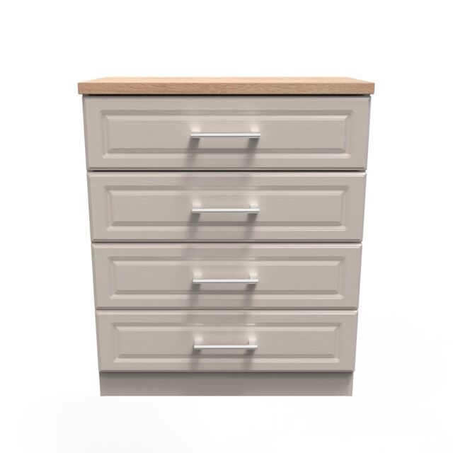 Ready Assembled 2 U Norfolk 4 Drawer Chest (Ready Assembled) in Taupe ...