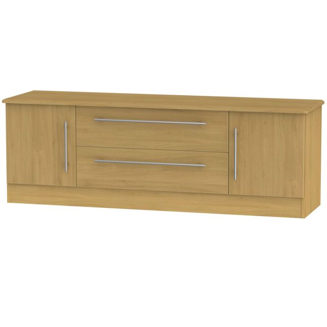 Ready Assembled 2 U Carlton 2 Door 2 Drawer Superwide TV Unit (Ready ...