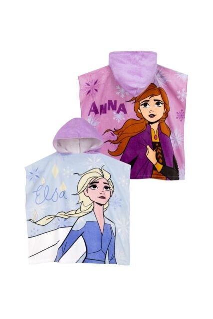 Disney Women's Anna & Elsa Towel Poncho in Blue by Debenhams | ufurnish.com