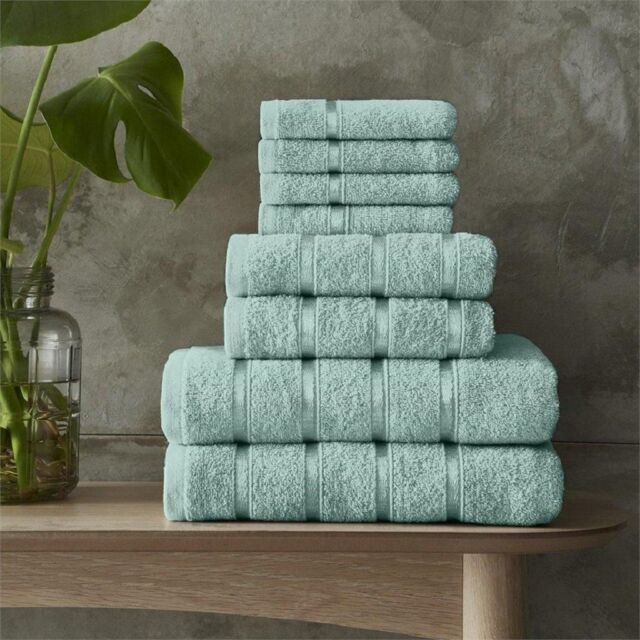Luxury 100% Cotton 8 Piece Super Soft Bathroom Towel Bale Set by ...