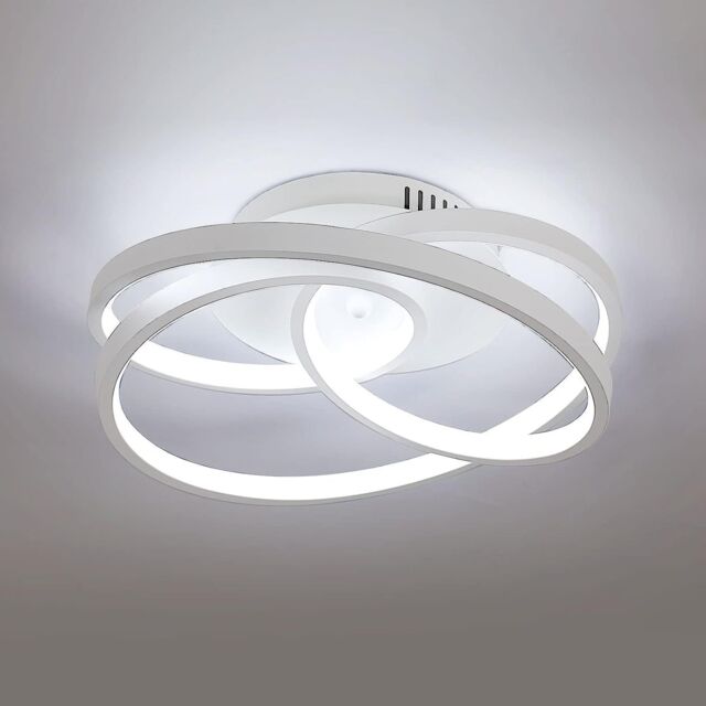 Modern Led Ceiling Light 40W Acrylic Spiral Cold White 6500K 30cm by ...