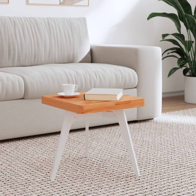 Berkfield Home Table Top 40x40x4 cm Square Solid Wood Beech in Brown ...