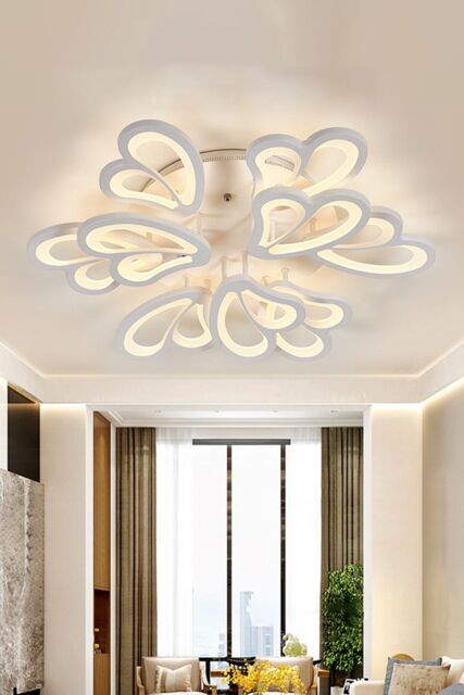 Contemporary Flower LED Semi Flush Ceiling Light by Debenhams ...