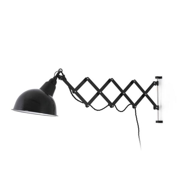 Netlighting Ras 1 Light Indoor Extendable Wall Light Black E27 by ...