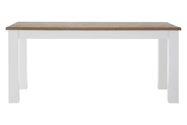 Oak Top White Dining Table, Geometric 4 Legs Dining Room Table for Home ...