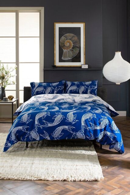 Dancing Koi Deluxe Thread Count Cotton Duvet Cover Set by Debenhams | ufurnish.com