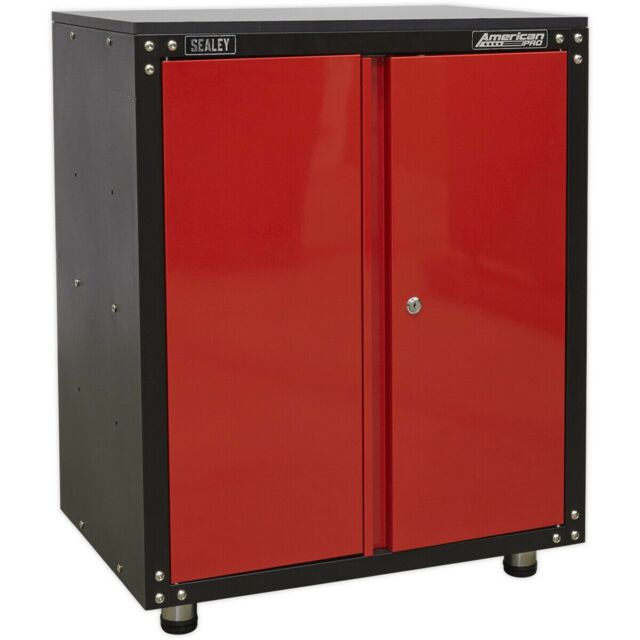 Loops Modular 2 Door Cabinet with Worktop - 665 x 460 x 820mm - Locking ...
