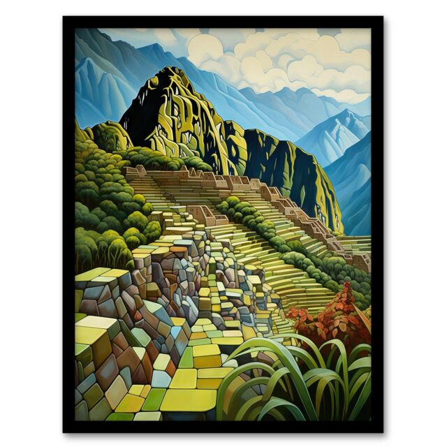 Wall Art Print Machu Picchu Peru Artwork Stunning Inca Empire Citadel ...