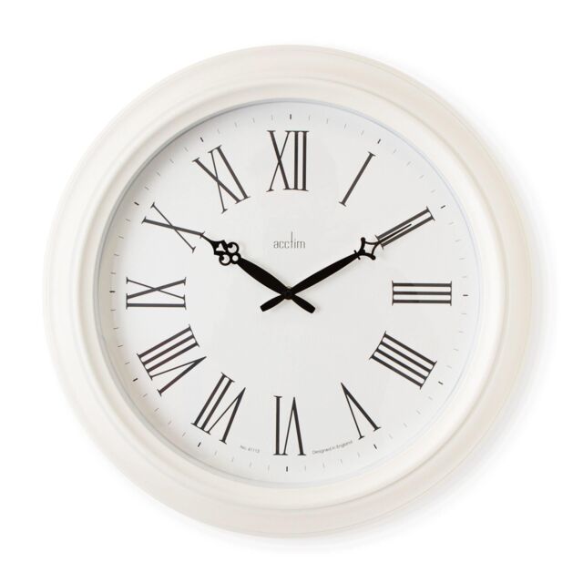 Acctim Cheltenham Large 50cm Traditional Wall Clock in Off-White by ...