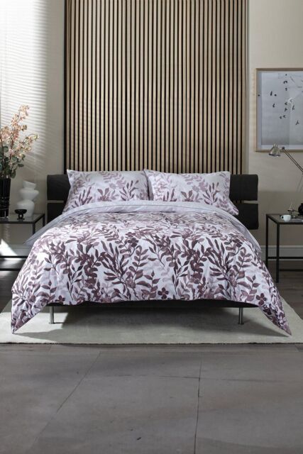 All Grown Up Pink Printed Percale 100% Cotton Duvet Bedding Cover Set ...