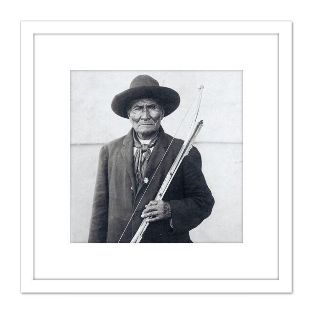 Geronimo Apache Chief Native American Photo 8X8 Inch Square Wooden ...