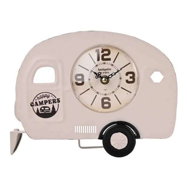 HOMETIME Metal Mantel Clock - Caravan by Debenhams | ufurnish.com