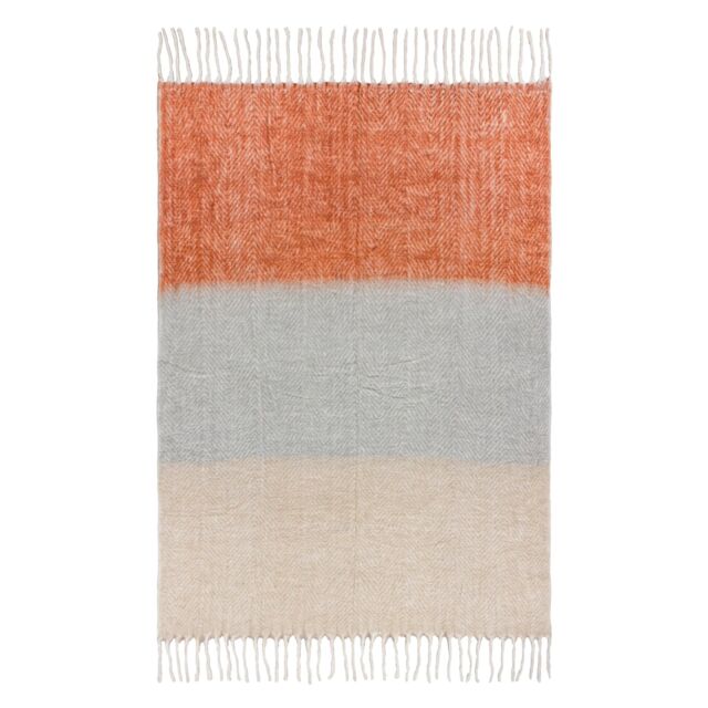 Rawton Ombre Herringbone Throw by Debenhams | ufurnish.com