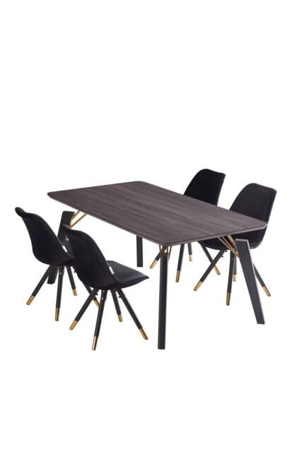 'Sofia Cosmo' LUX Dining Set with a Table & Chairs Set of 4 by Debenhams | ufurnish.com