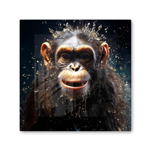 Realistic Monkey Face Splashart HD Metal Print by Debenhams | ufurnish.com