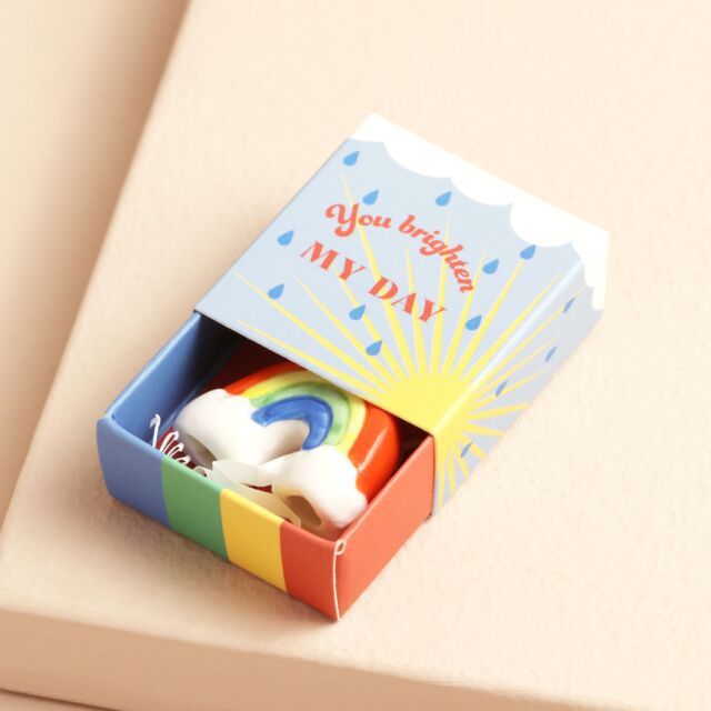 Lisa Angel Women's Tiny Matchbox Ceramic Rainbow Token by Debenhams ...