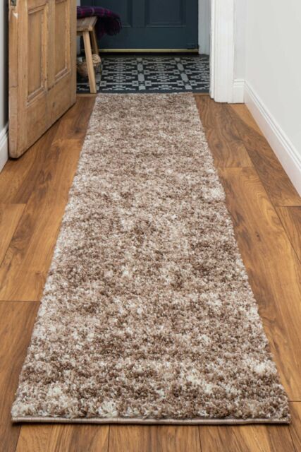 Kukoon Runner Rug Natural Beige Mottled Shaggy Long Hallway Rugs - Size ...