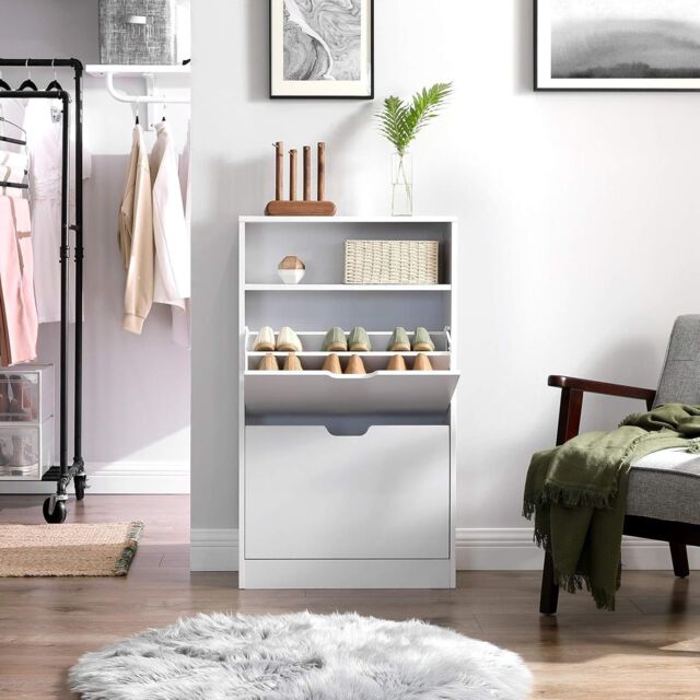 Shoe Cabinet with 2 Flaps and Open Top Shelf by Debenhams | ufurnish.com