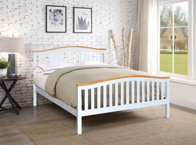 Solid Wooden Curved Bed Frame by Debenhams | ufurnish.com