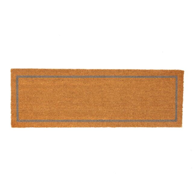Coir Double Door Mat - 120 x 40cm - Grey Inset by Debenhams | ufurnish.com