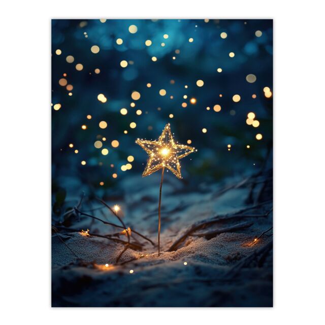 "Artery8 Bright Star Sparkler on Sand Magical Dreamy Wall Art Print in ...