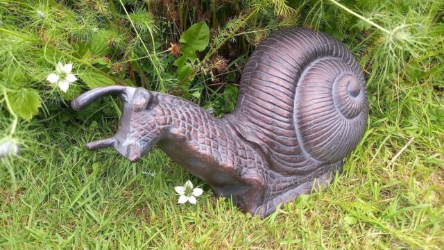 Giant Garden Snail Garden Ornament Sculpture in an Antique Bronze Finish by Debenhams | ufurnish.com