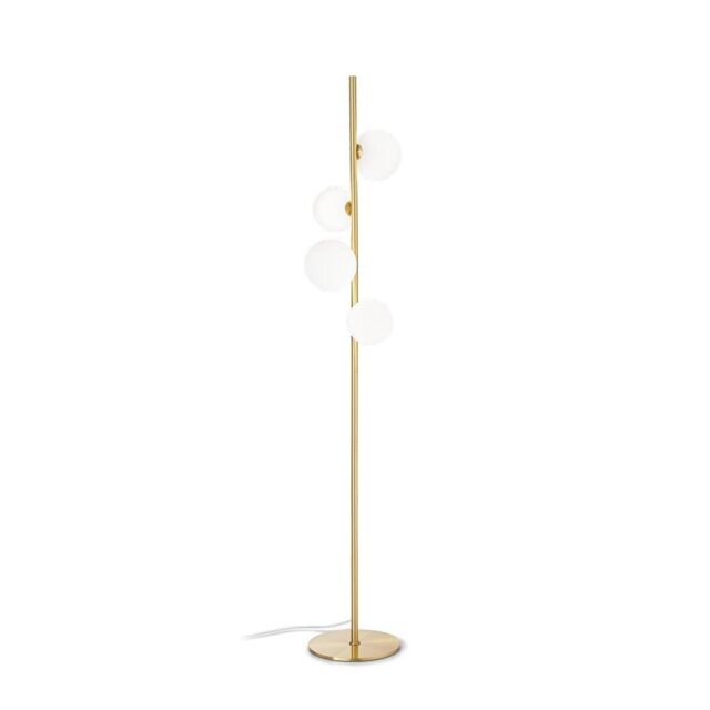 PERLAGE 4 Light Multi Arm Floor Lamp Brass InBuilt Switch NonDim by ...
