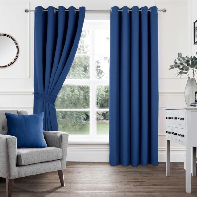 Woven Blockout Eyelet Curtains pair by Debenhams | ufurnish.com