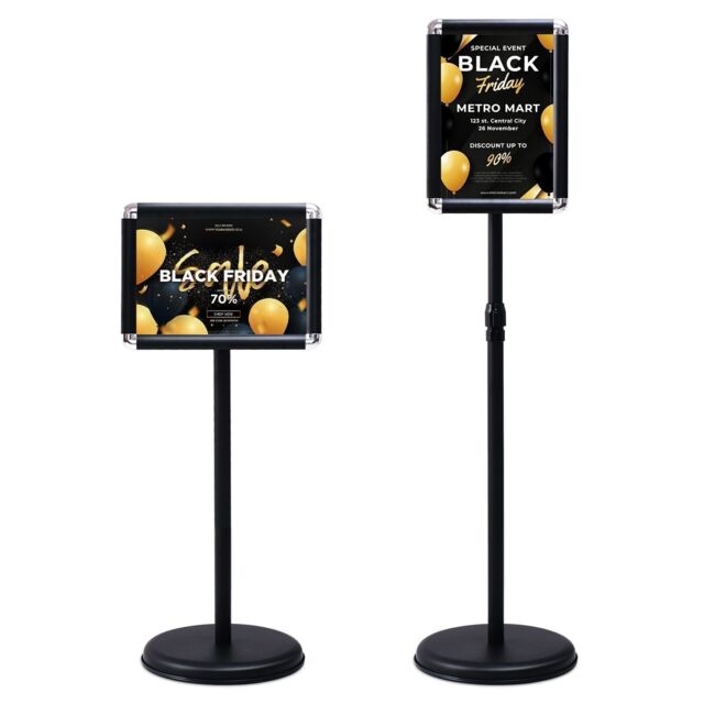 A4 Sign Stand Poster Stand Height Adjustable Telescoping Rotatable by ...