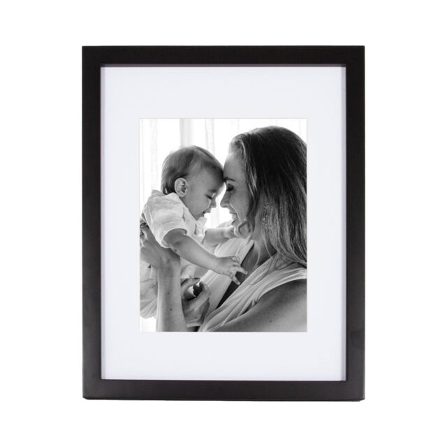 Classic Designer Mat Black MDF 5x7 Picture Frame for Free Standing or ...