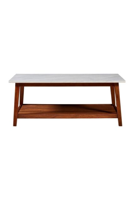 Wooden Coffee Table Faux Marble Finish Modern Design Tv Unit by ...