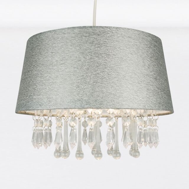 Sparkle Grey Jewelled Easy Fit Light Shade by Debenhams | ufurnish.com