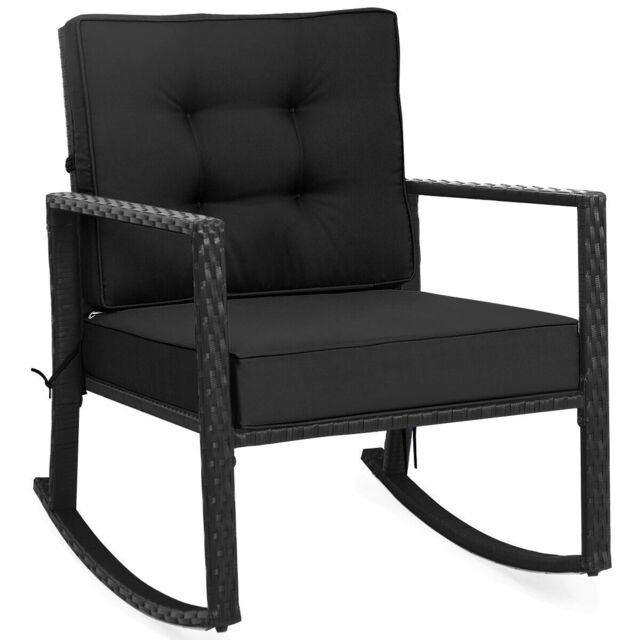 Black Wicker Rocking Chairs