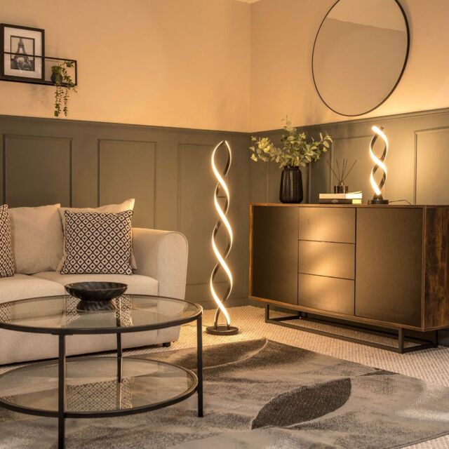 Infinity Matte Double Twist Integrated LED Floor Lamp by Debenhams ...