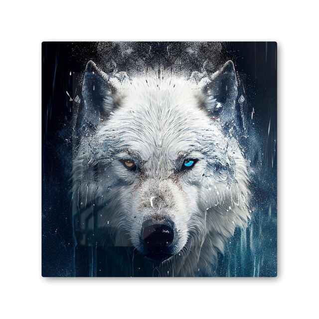 White Wolf Face Splashart HD Metal Print by Debenhams | ufurnish.com
