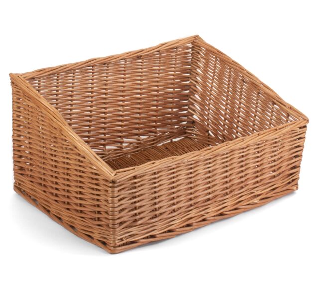 Red Hamper Wicker Sloped Sided Display Basket in Brown by Debenhams ...
