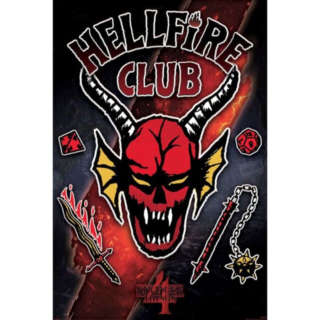 Stranger Things Hellfire Club Poster in Black by Debenhams | uFurnish.com